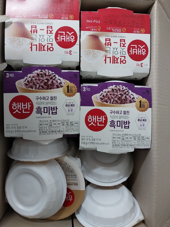 CJ제일제당 햇반 백미 210g 12개 + 흑미밥 210g 12개 + 현미쌀밥 210g 12개 - 에누리 가격비교